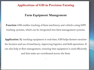 Geographic Information System (GIS) and Its Application in Precision ...