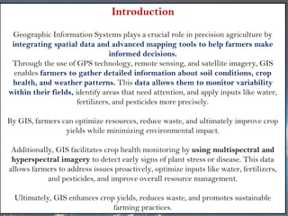 Geographic Information System (GIS) and Its Application in Precision Farming | PDF