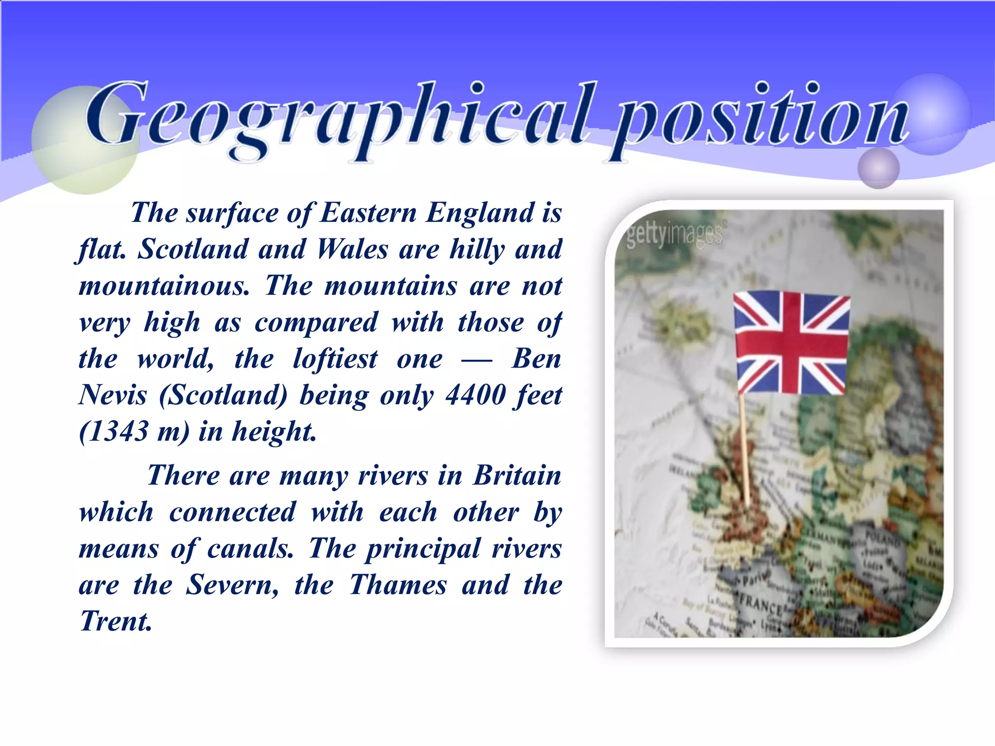 Geographic map of great britain. | PPT