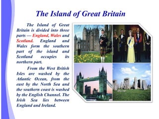 Geographic map of great britain. | PPT