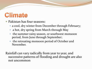 Geographic of pakistan | PPTX