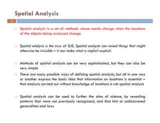 Geographic query and analysis | PPT