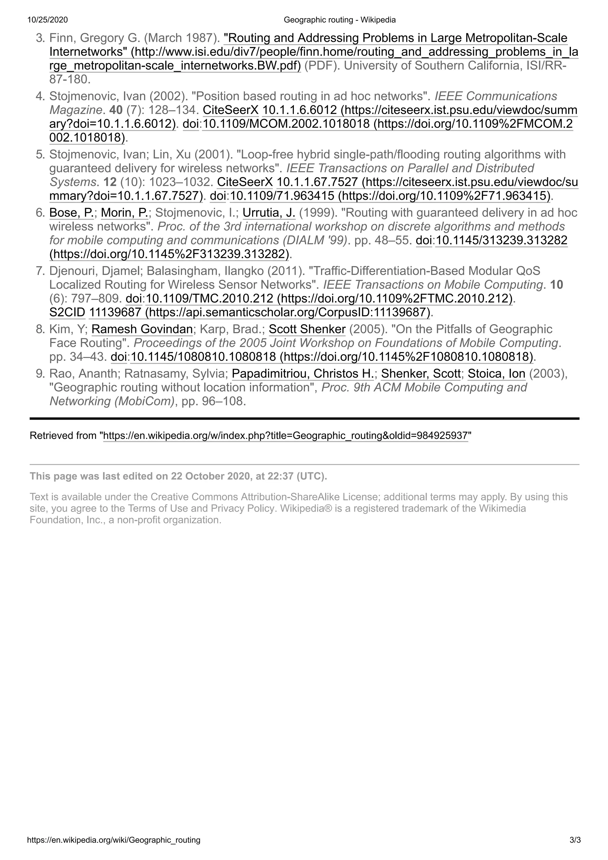 Geographic Routing Notes Pdf