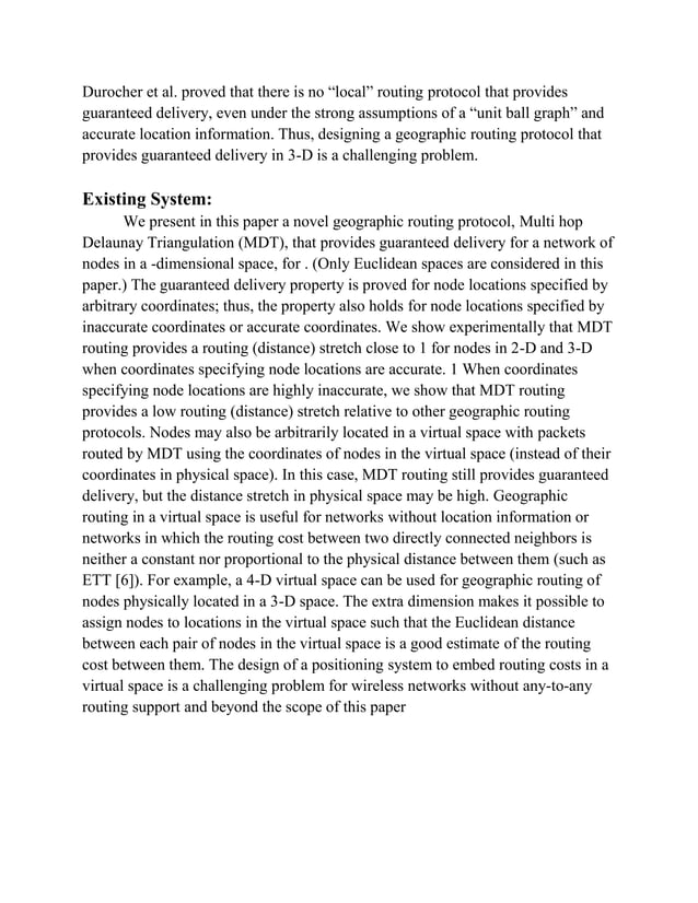 Geographic routing in | DOCX