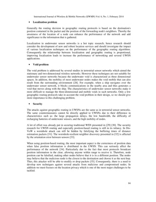 Geographic routing protocols for underwater wireless sensor networks a ...