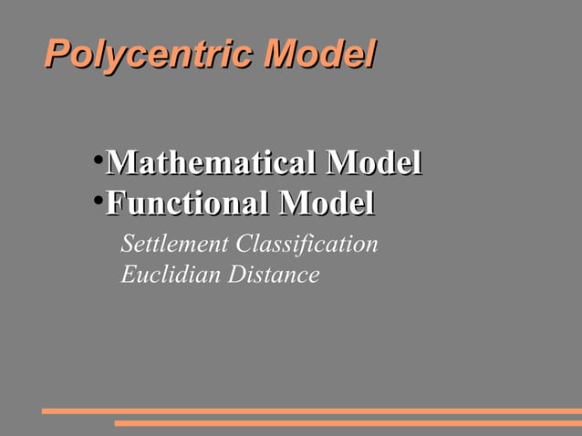 Geographic system of a polycentric development model | PPT