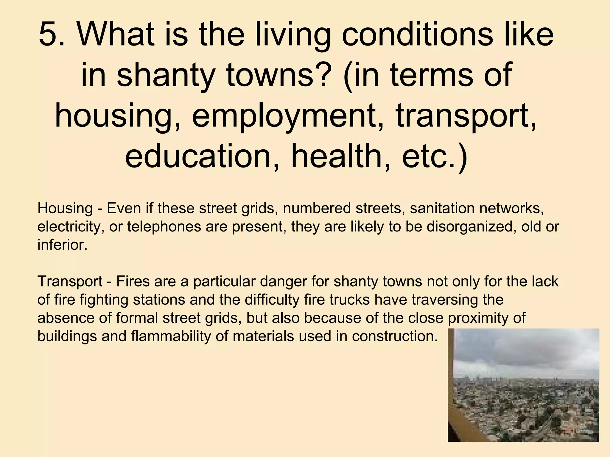 Geography on shanty towns | PPT