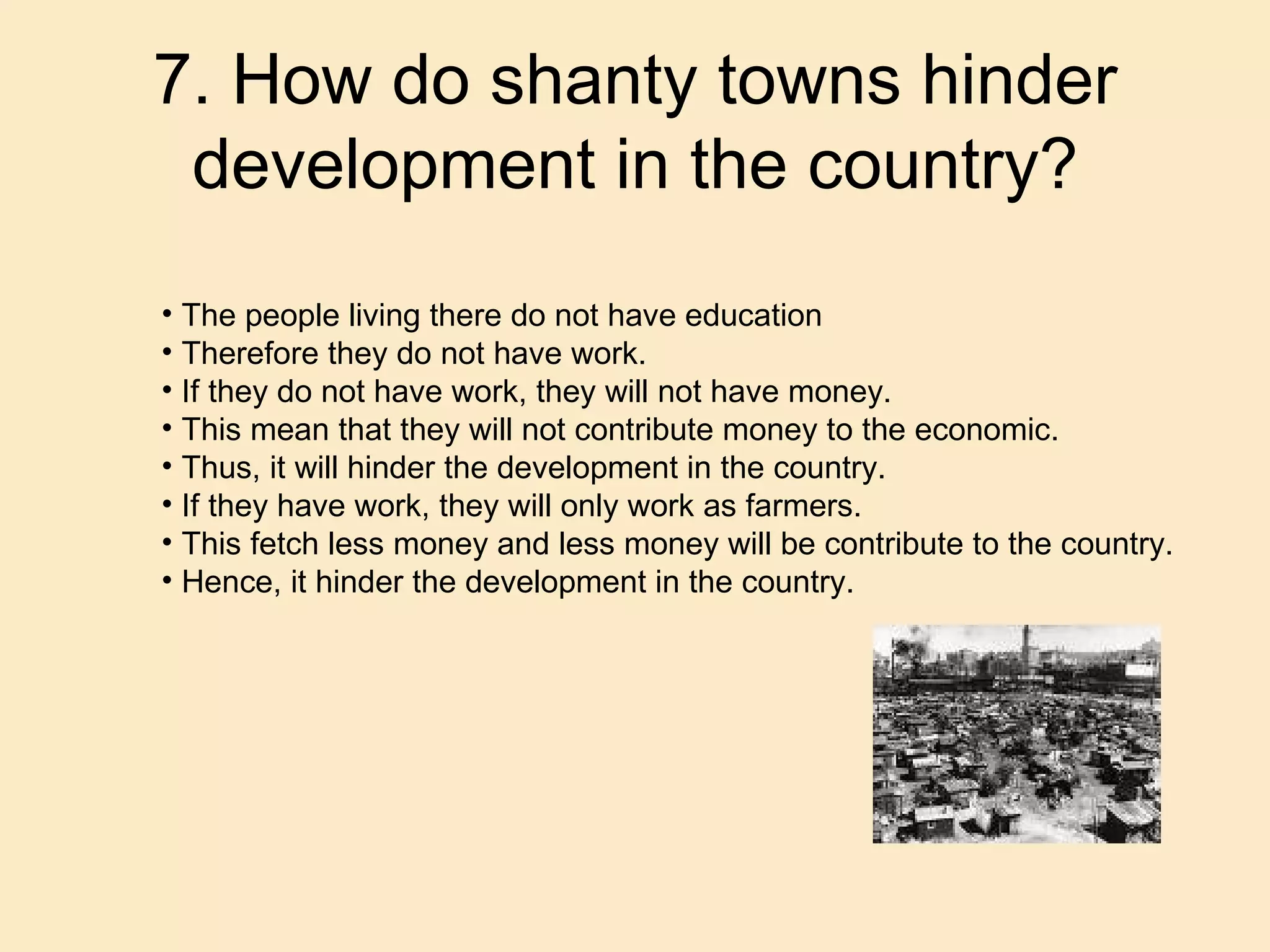 Geography on shanty towns | PPT