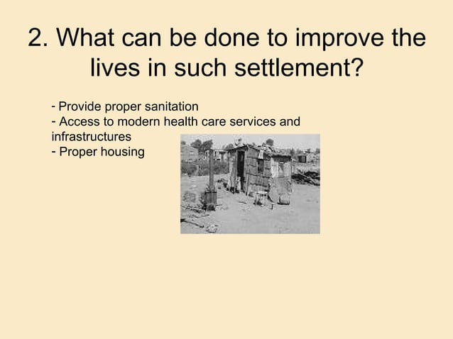Geography on shanty towns | PPT