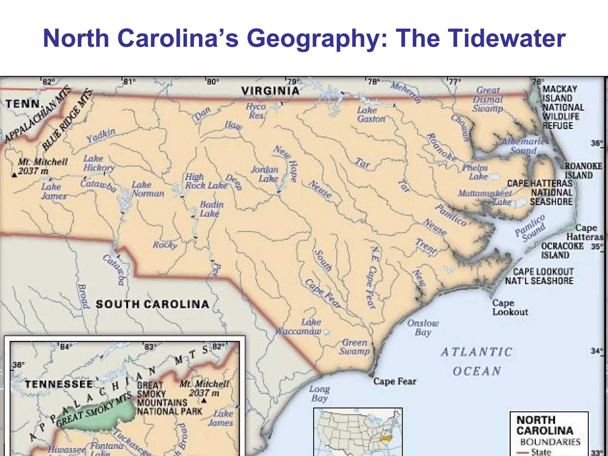 North Carolina Geography: The Tidewater Region | PPT