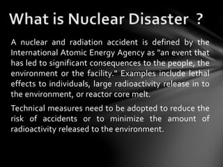 Geography: Nuclear Disaster | PPTX
