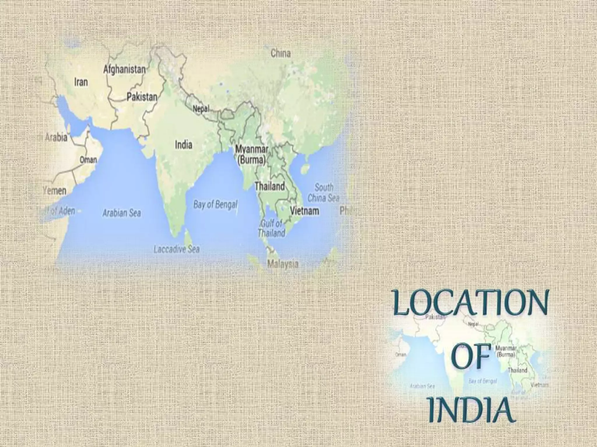 Geography- India Size and Location | PPTX