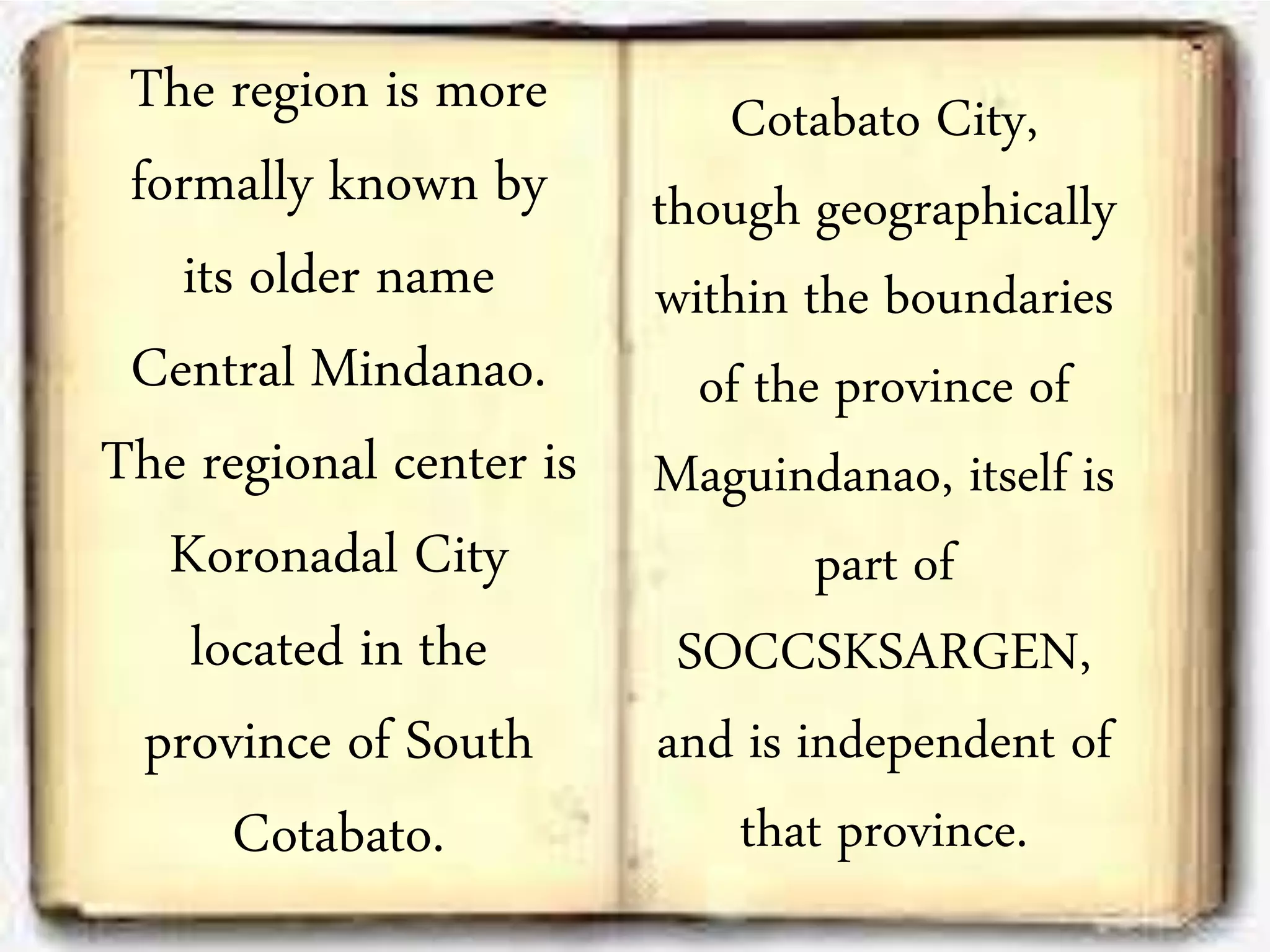 Region 12- soccsksargen (Philippines) | PPTX