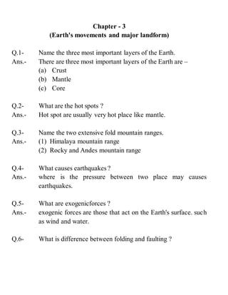 Cambridge Social Science, Class 7 Geography | DOCX