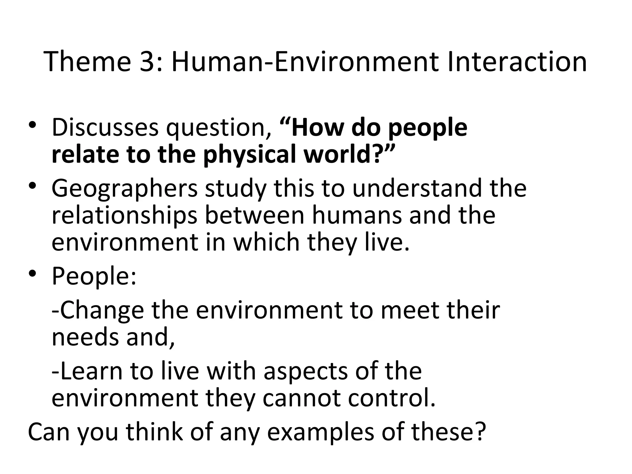 The 5 theme of Geography for your academy | PPT