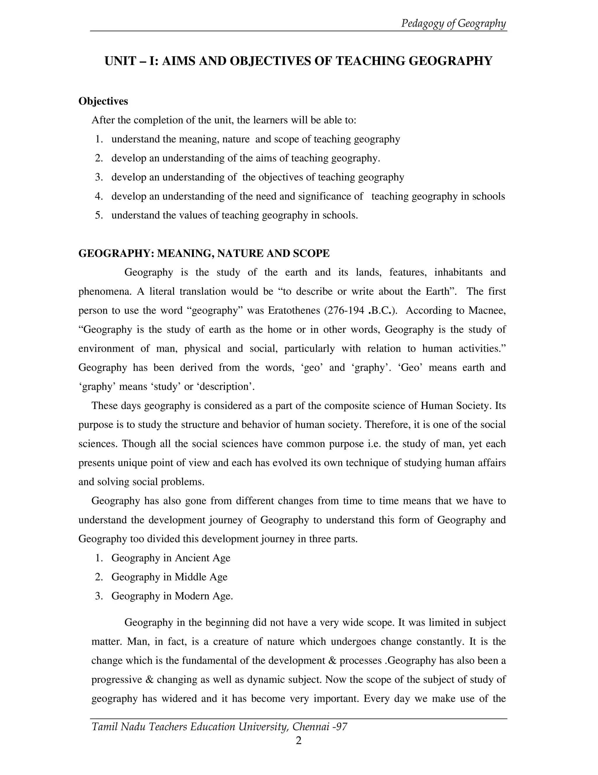 Geography Pdf