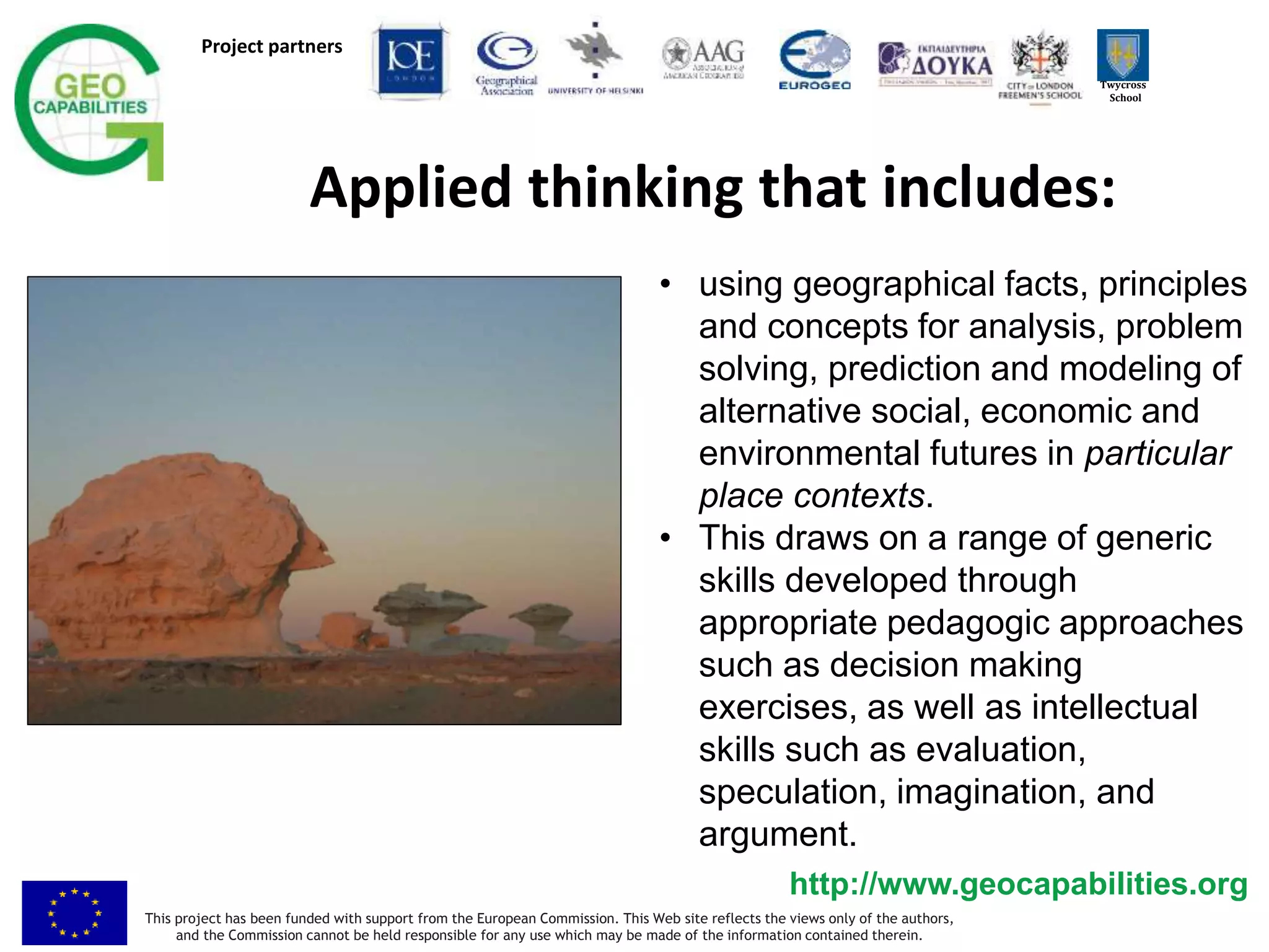 GeoCapabilities: Geography as Powerful Disciplinary Knowledge (PDK) | PPTX