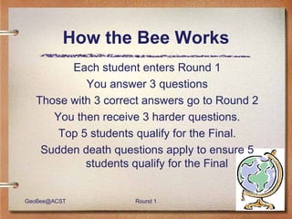 Geography Bee Round 1 | PPT