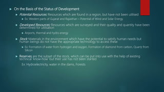 Geography Chapter 1 - Resources and Development | PPTX