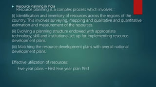 Geography Chapter 1 - Resources and Development | PPTX