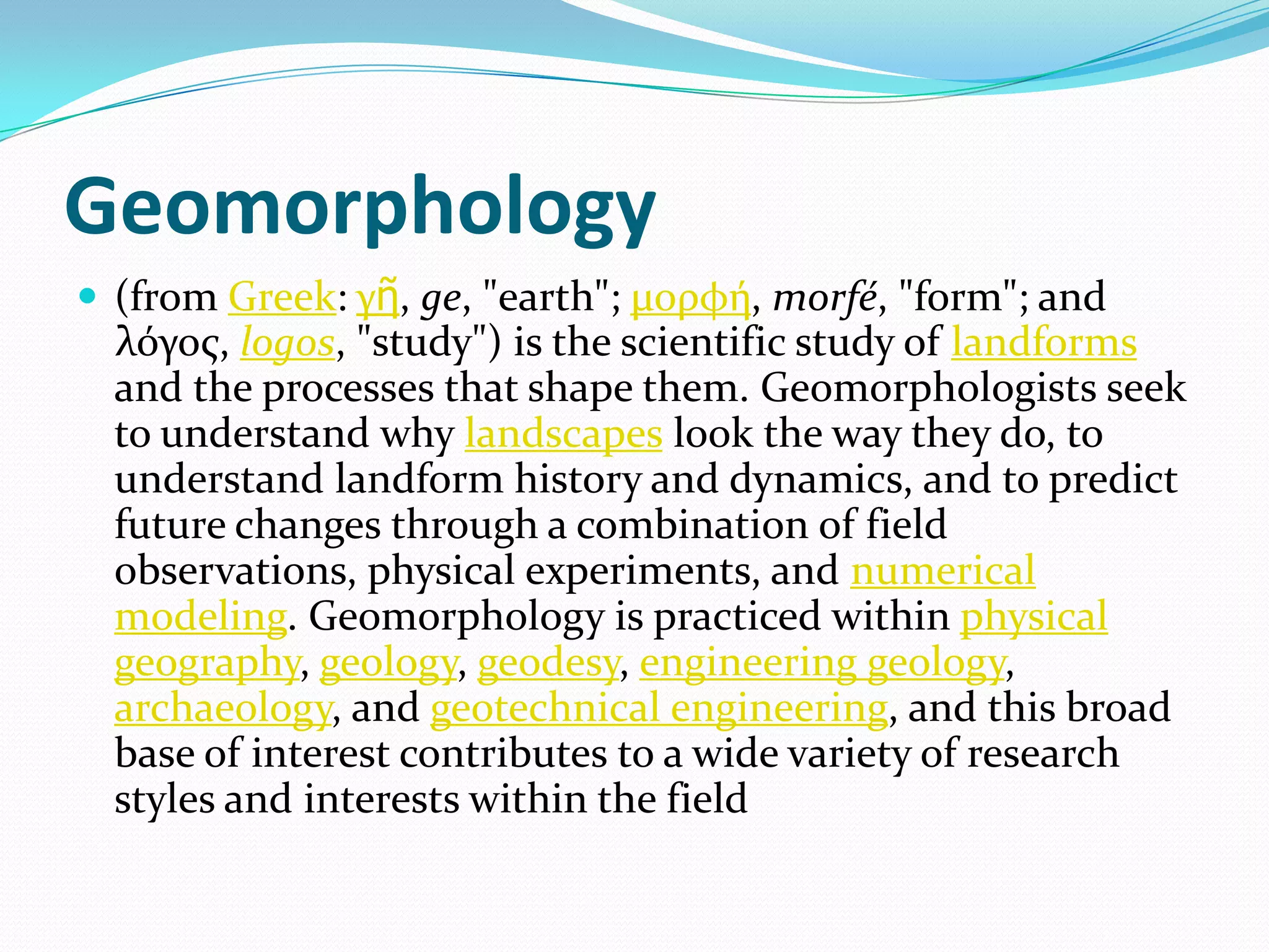 Geography fluvial landforms | PPTX