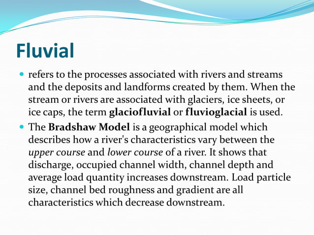 Geography fluvial landforms | PPTX