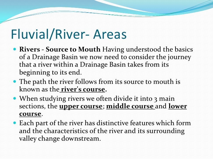 Geography Fluvial Landforms