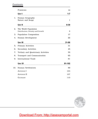 Geography Fundamentals" Class - 12" NCERT | PDF