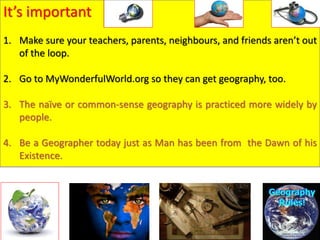 Geography and Geographers | PPTX