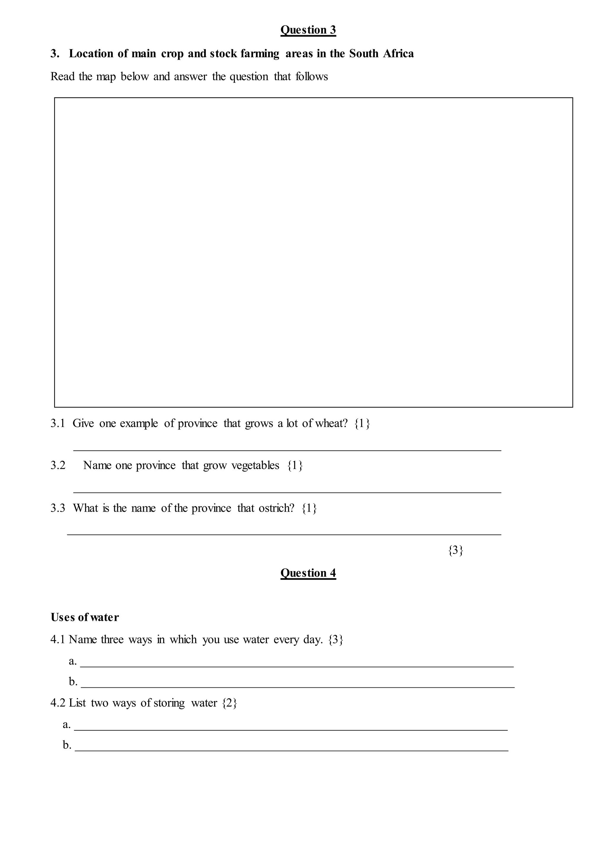 Geography grade-4-exam | DOCX