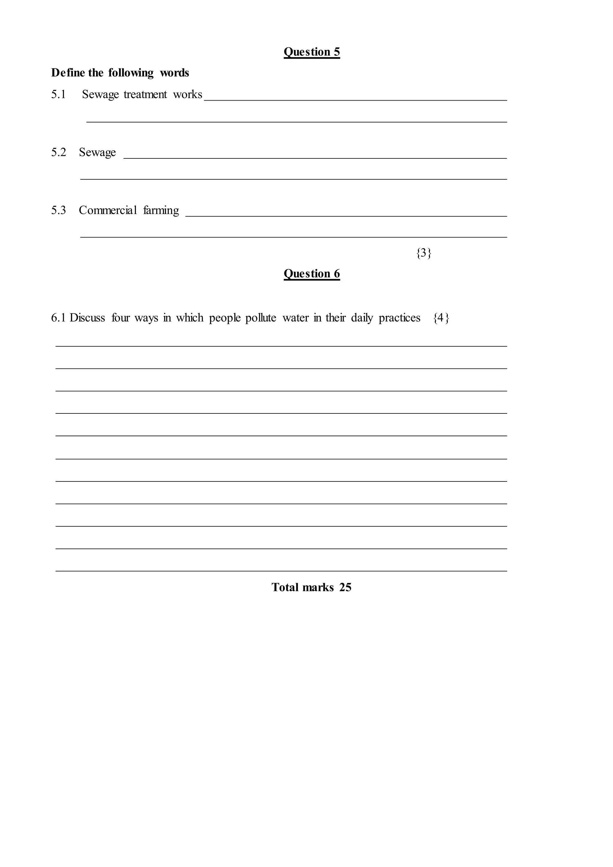 Geography grade-4-exam | DOCX