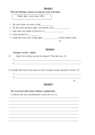 Geography grade-4-exam | DOCX
