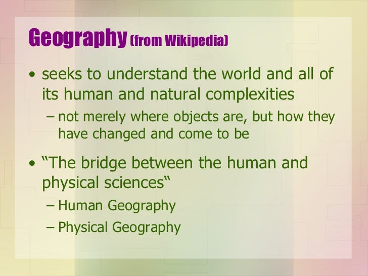 Gender And Geography