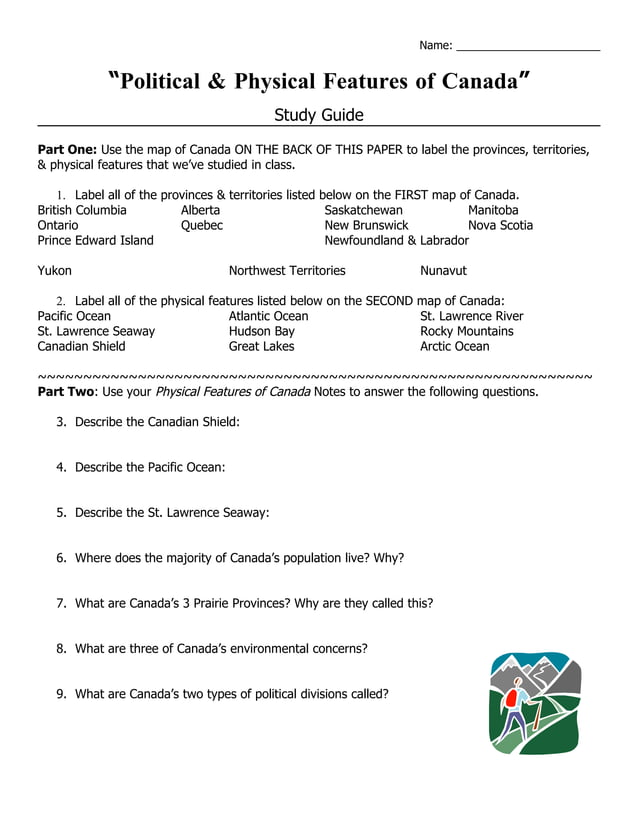 Geography Of Canada Study Guide | DOC