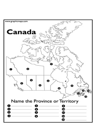 Geography Of Canada Study Guide | PDF