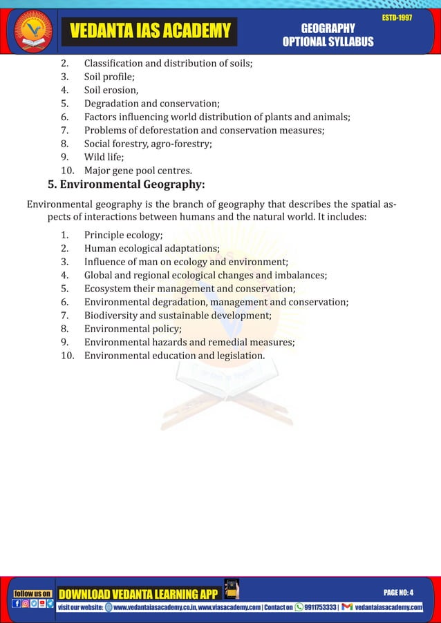 A Comprehensive Study Plan for UPSC Geography Optional: PDF | PDF