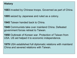 Geography Taiwan | PPT