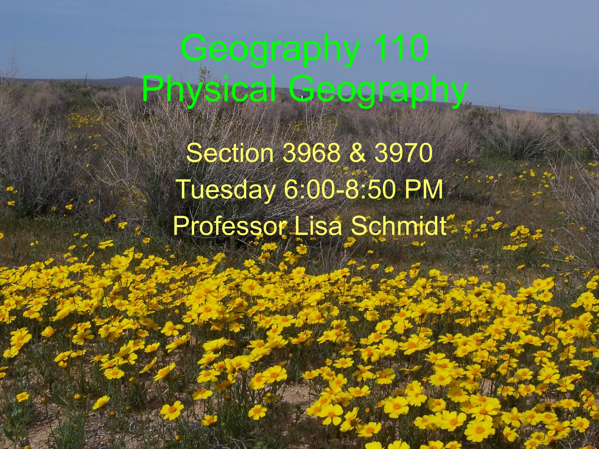 Geography 110 intro | PPT