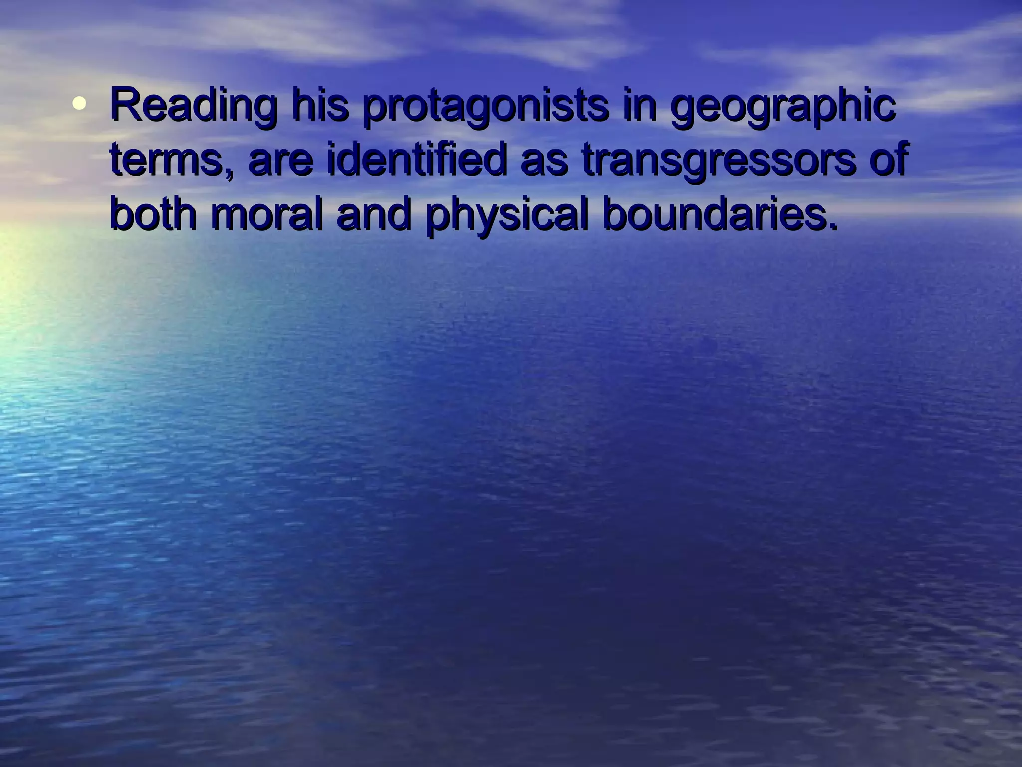 Geography and identity in marlowe | PPT | Geography | Science