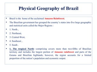 Geography and tourism in brazil 02052021 | PPTX | South America Travel ...