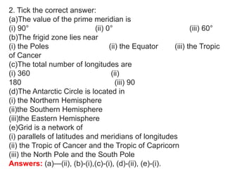 Geography answer key class 6 | PPTX