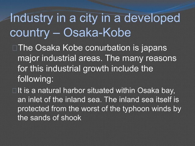 IGCSE geography-Case study-Osaka kobe | PPTX