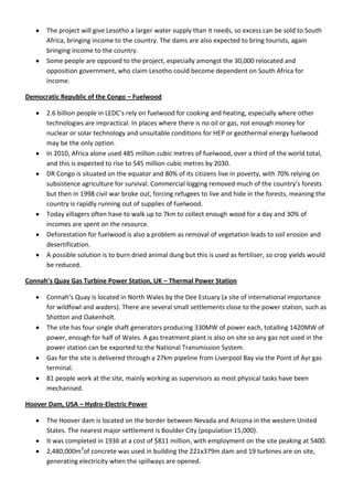 Geography case studies | DOCX | Reproductive Health | Diseases and ...