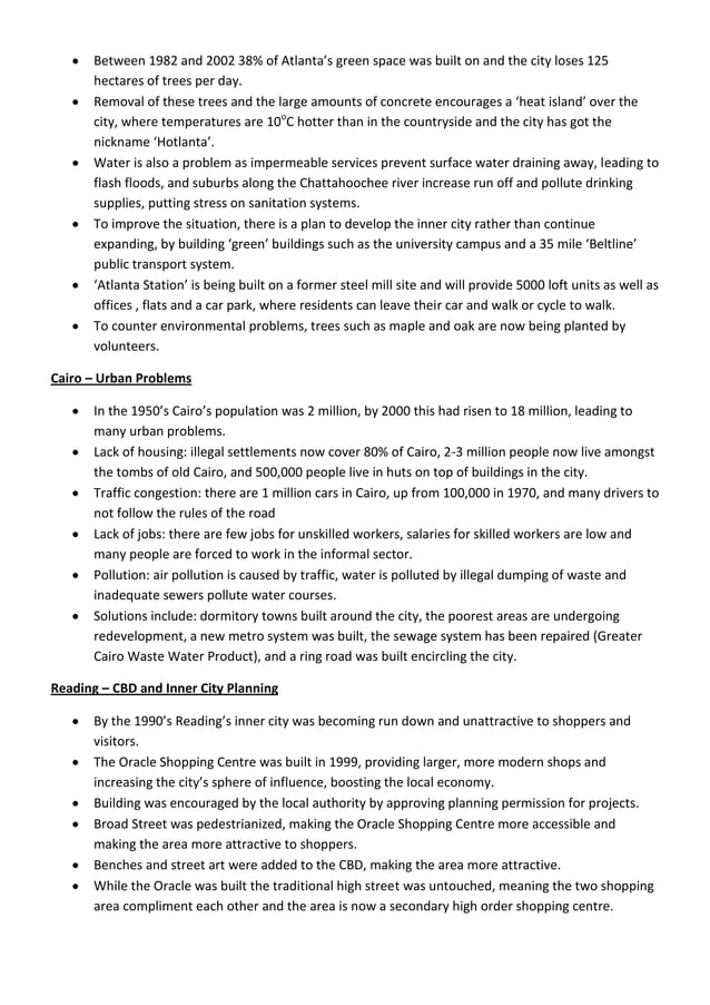 Geography case studies