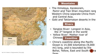 Geography and Demography of China 2015 | PPTX