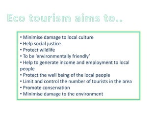 Geography Eco Tourism | PPTX