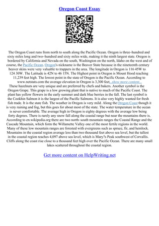 Geography Essay Examples | PDF