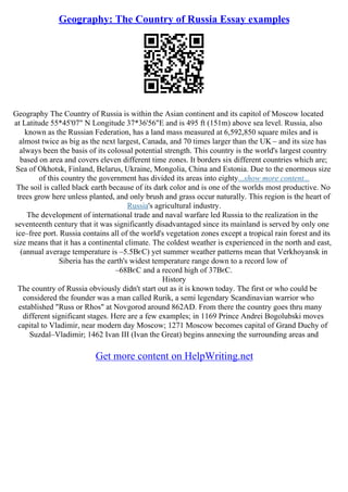 Geography Essay Examples | PDF | Geography | Science