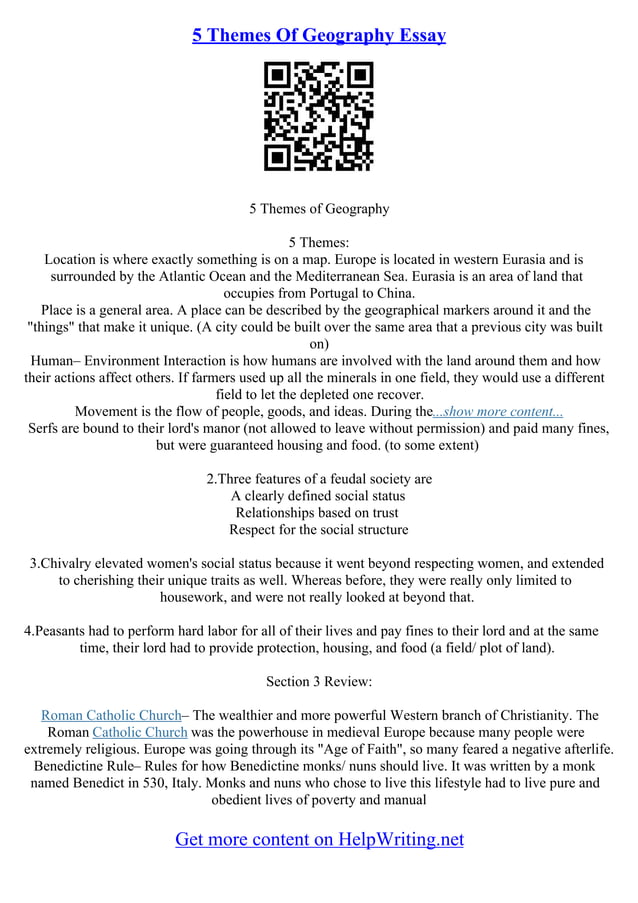 Geography Essay Topics | PDF | Geography | Science