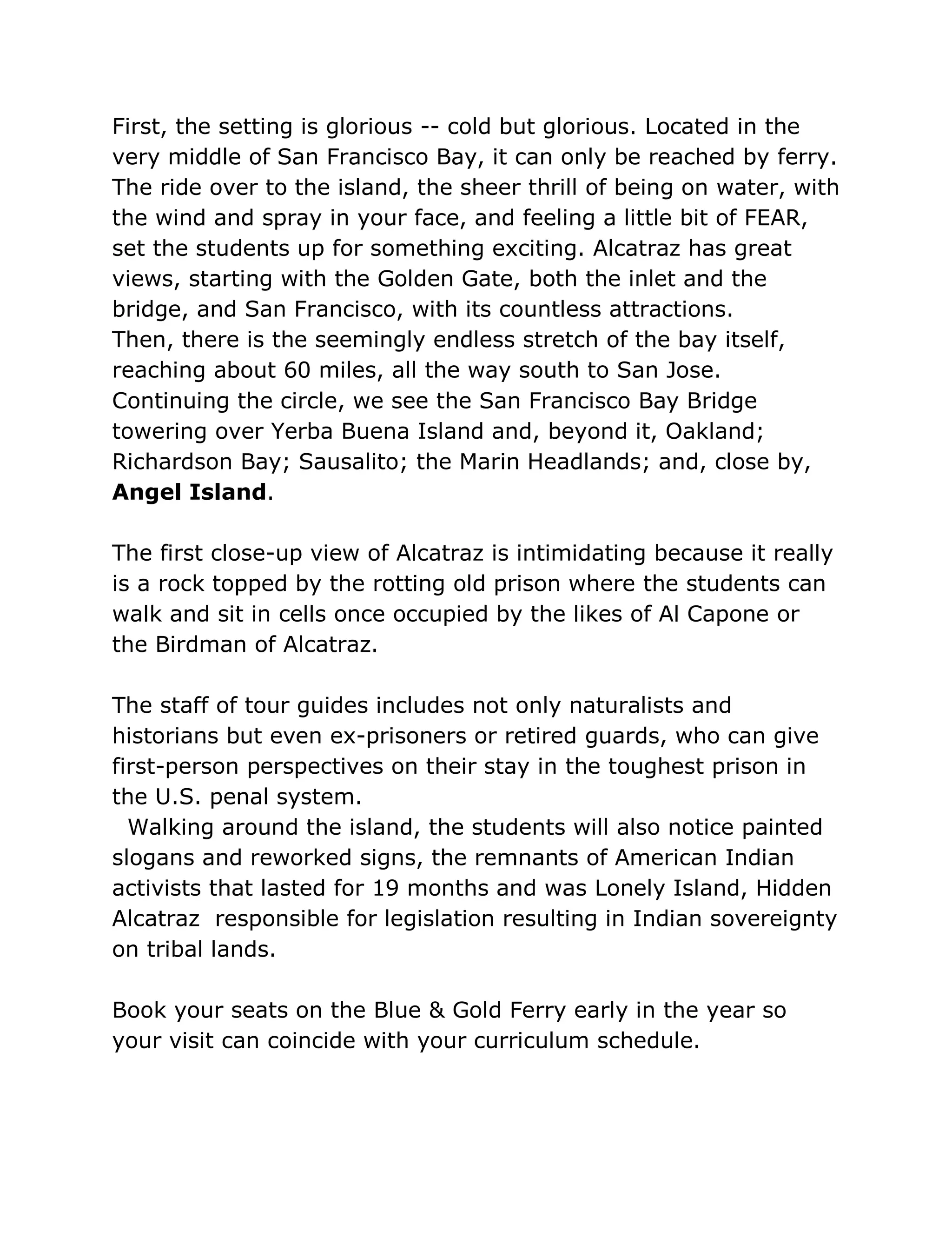 Geography finalproject(alcatraz) | PDF